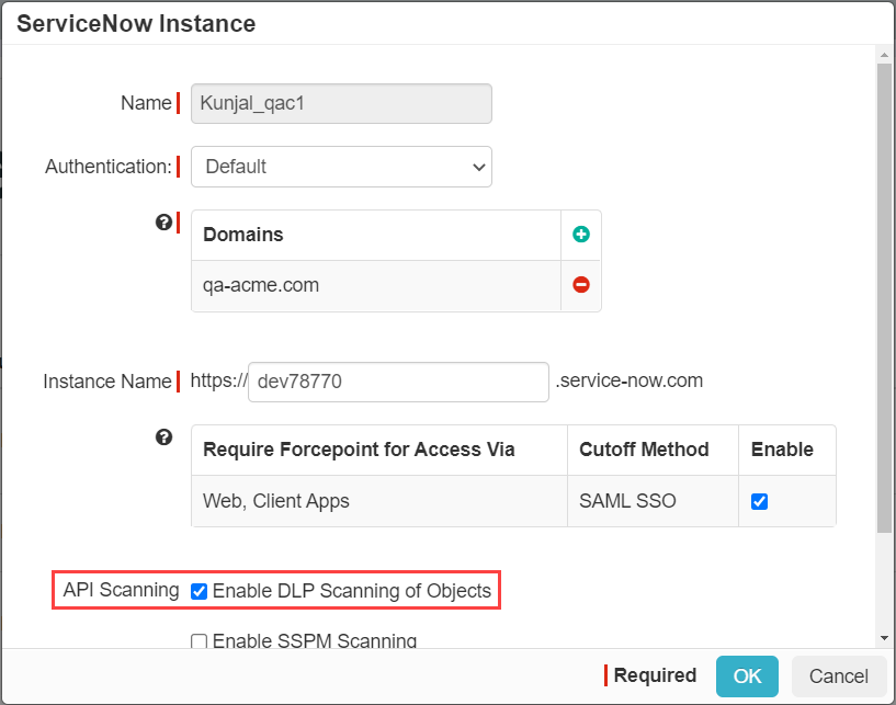 Configuring API access for ServiceNow